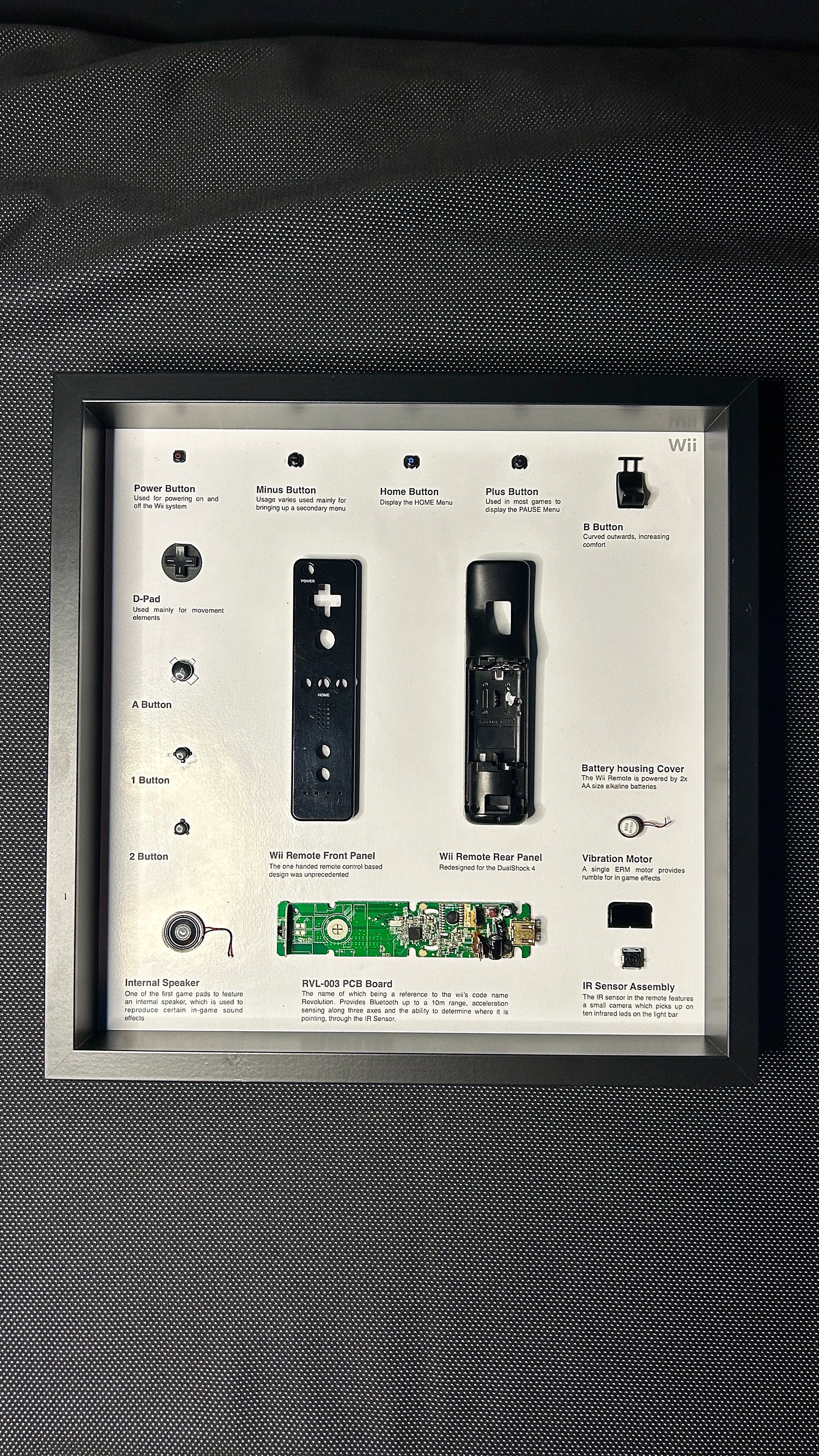 Teardown Wii Remote Display White Edition white Background With Black ...