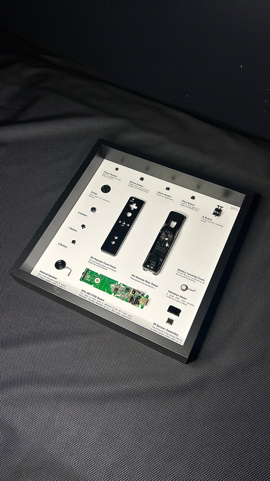 Teardown Wii Remote Display White Edition white Background With Black ...