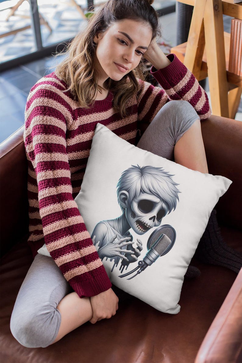 Spooky Ghoul With Mic 300 DPI PNG Digital Art - Instant Download ...