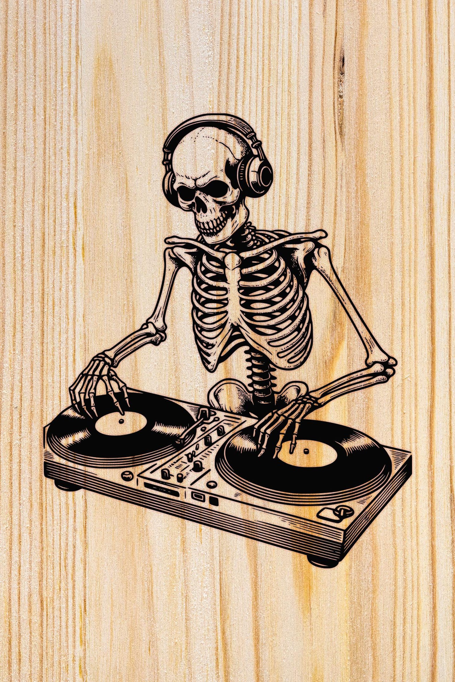 Skeleton DJ Clipart Bundle: Spooky Vector Illustration (digital ...