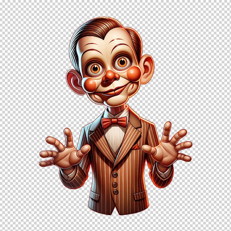 Creepy Puppet Clipart: High-res PNG, Transparent Background - Etsy