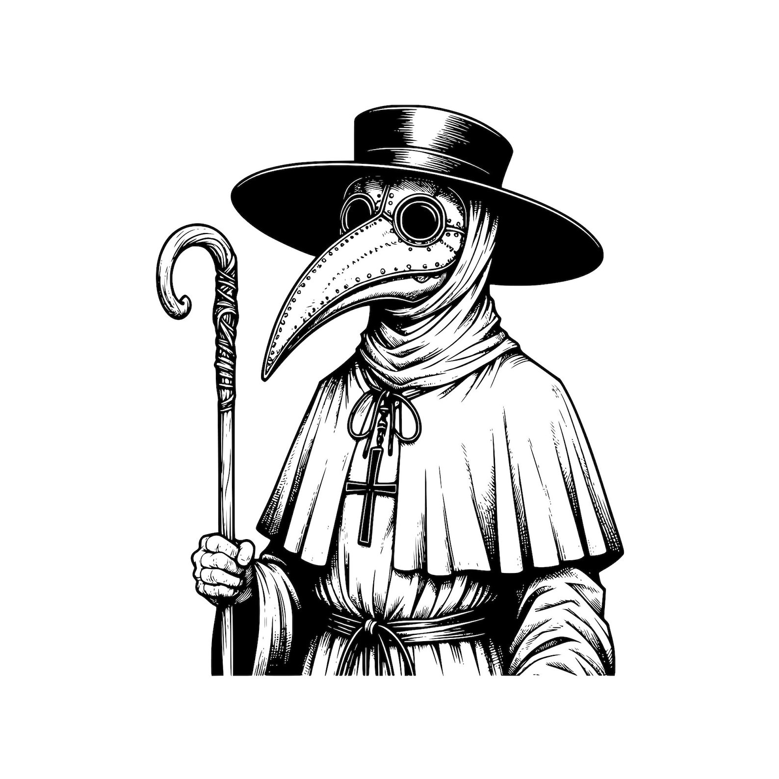 Plague Doctor Clipart: Vector Illustration Bundle (AI, PNG, SVG) - Etsy