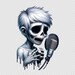 Spooky Ghoul With Mic 300 DPI PNG Digital Art - Instant Download ...