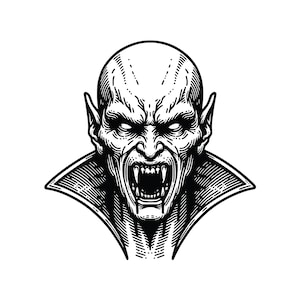 Bald Vampire Vector Clipart: Spooky Halloween Graphics (AI, PNG, SVG ...