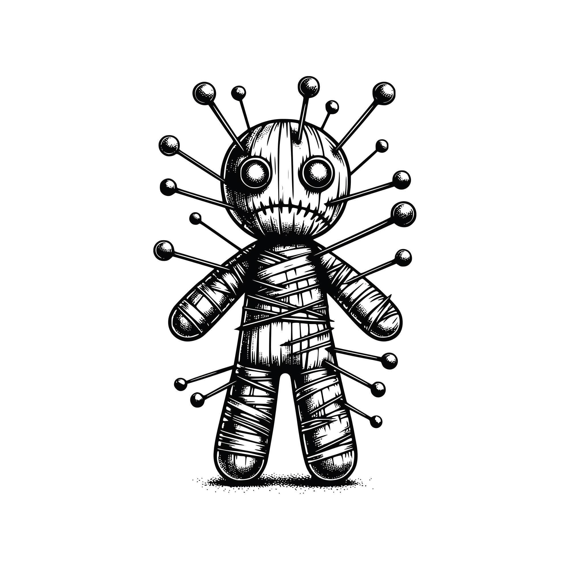 Voodoo Dolls Clipart 6pk1 Ai Png Svg Format Bundle Voodoo Dolls Clipart Voodoo Doll