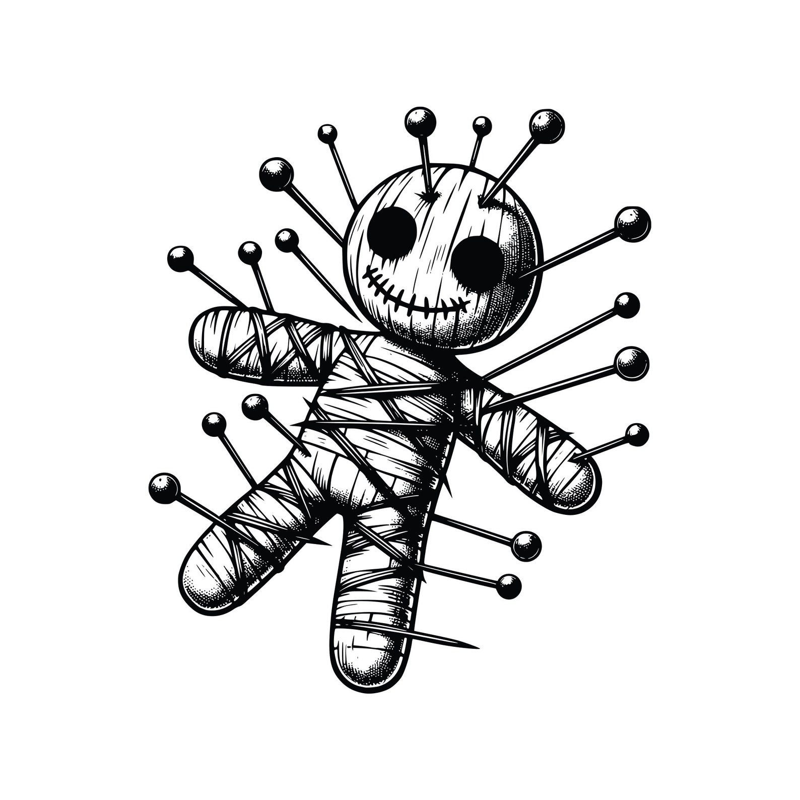 Voodoo Dolls Clipart 6PK1, AI, PNG, SVG Format Bundle, Voodoo Dolls ...