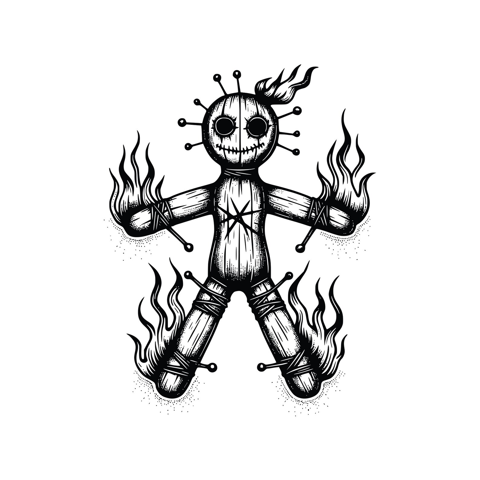 Voodoo Dolls Clipart 6PK1, AI, PNG, SVG Format Bundle, Voodoo Dolls ...