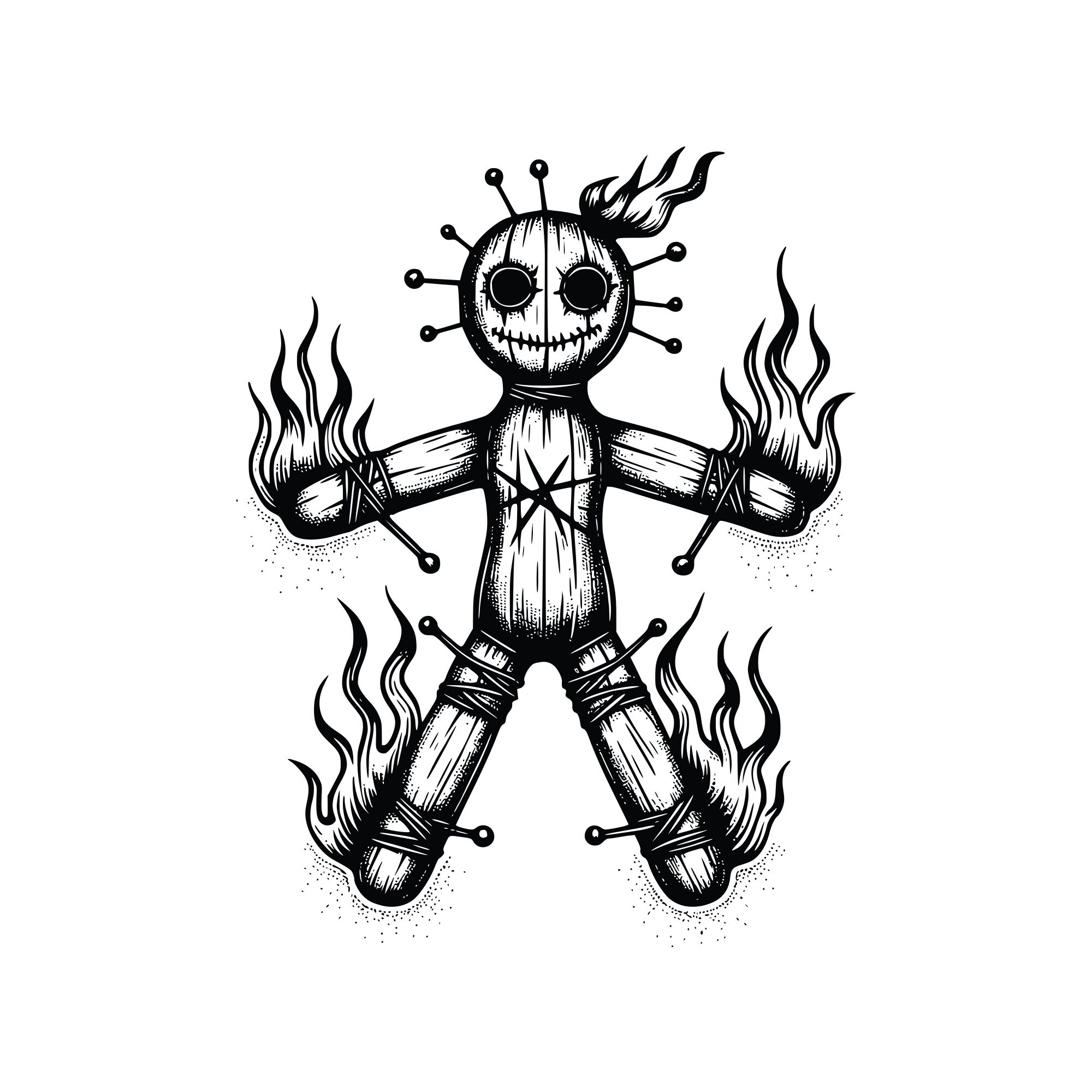 Voodoo Dolls Clipart 6PK1, AI, PNG, SVG Format Bundle, Voodoo Dolls ...