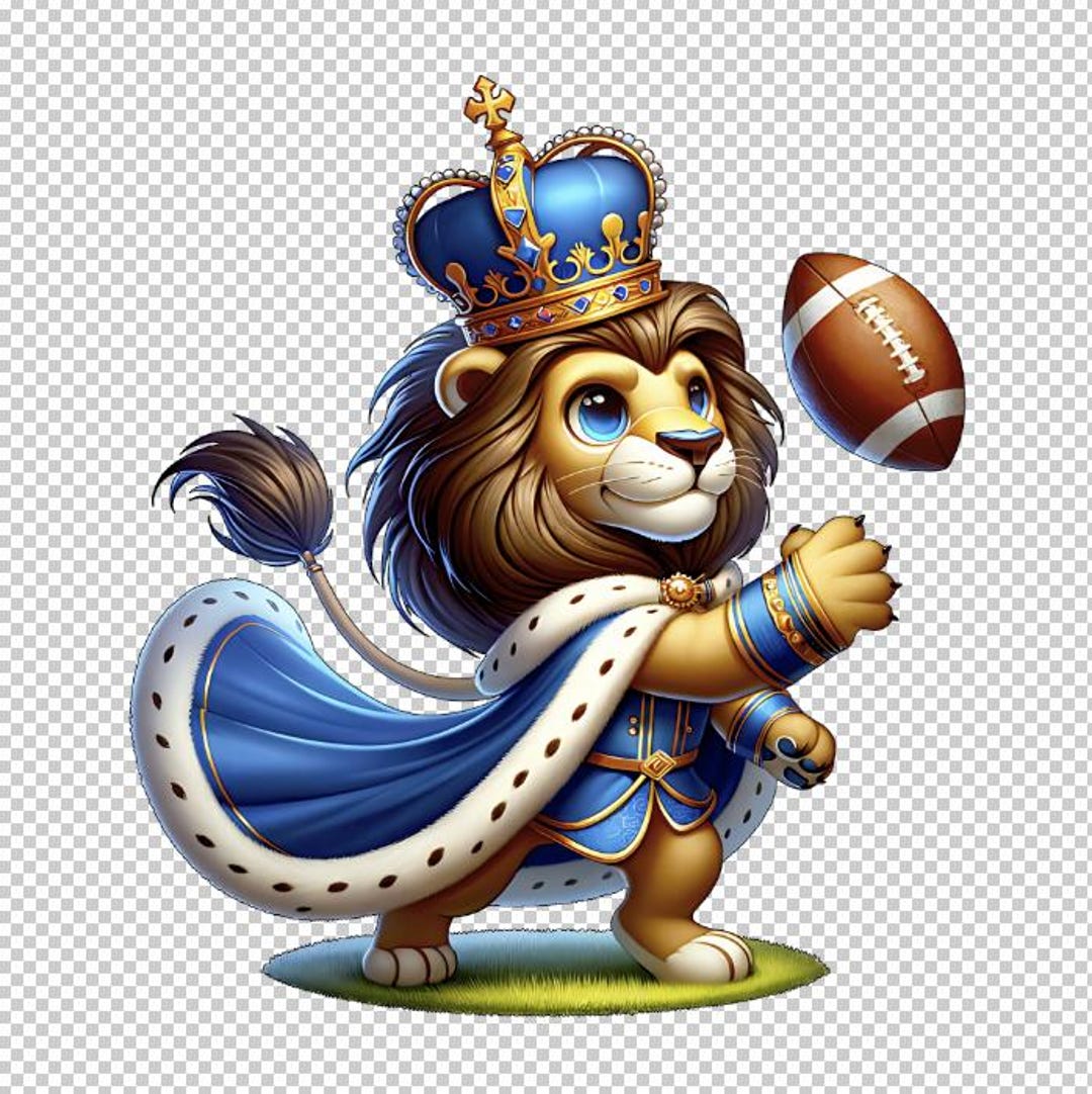 Mardi Gras Lion King Football PNG: NOLA Party Design (digital Download ...