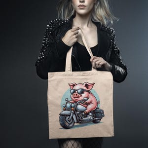 Adorable Pig on Motorcycle Digital PNG - Instant Download, Cute Hog ...