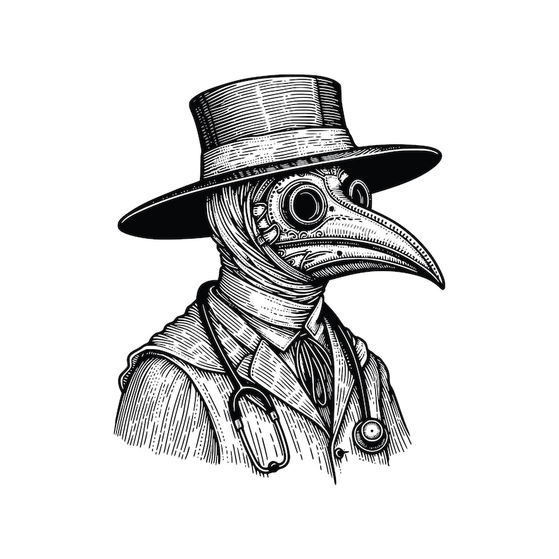 Plague Doctor Clipart 6PK1, AI, PNG, SVG Format Bundle, 6 Pack Money ...
