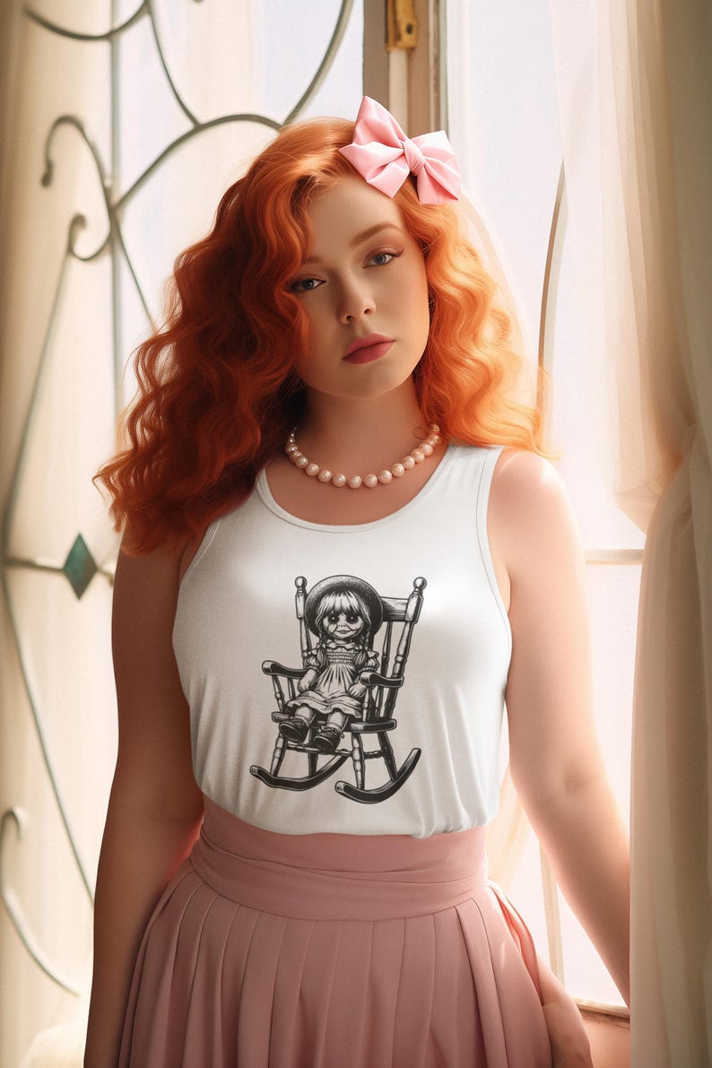 Creepy Doll in Rocking Chair Clipart: Hello Dolly Vector Illustration ...