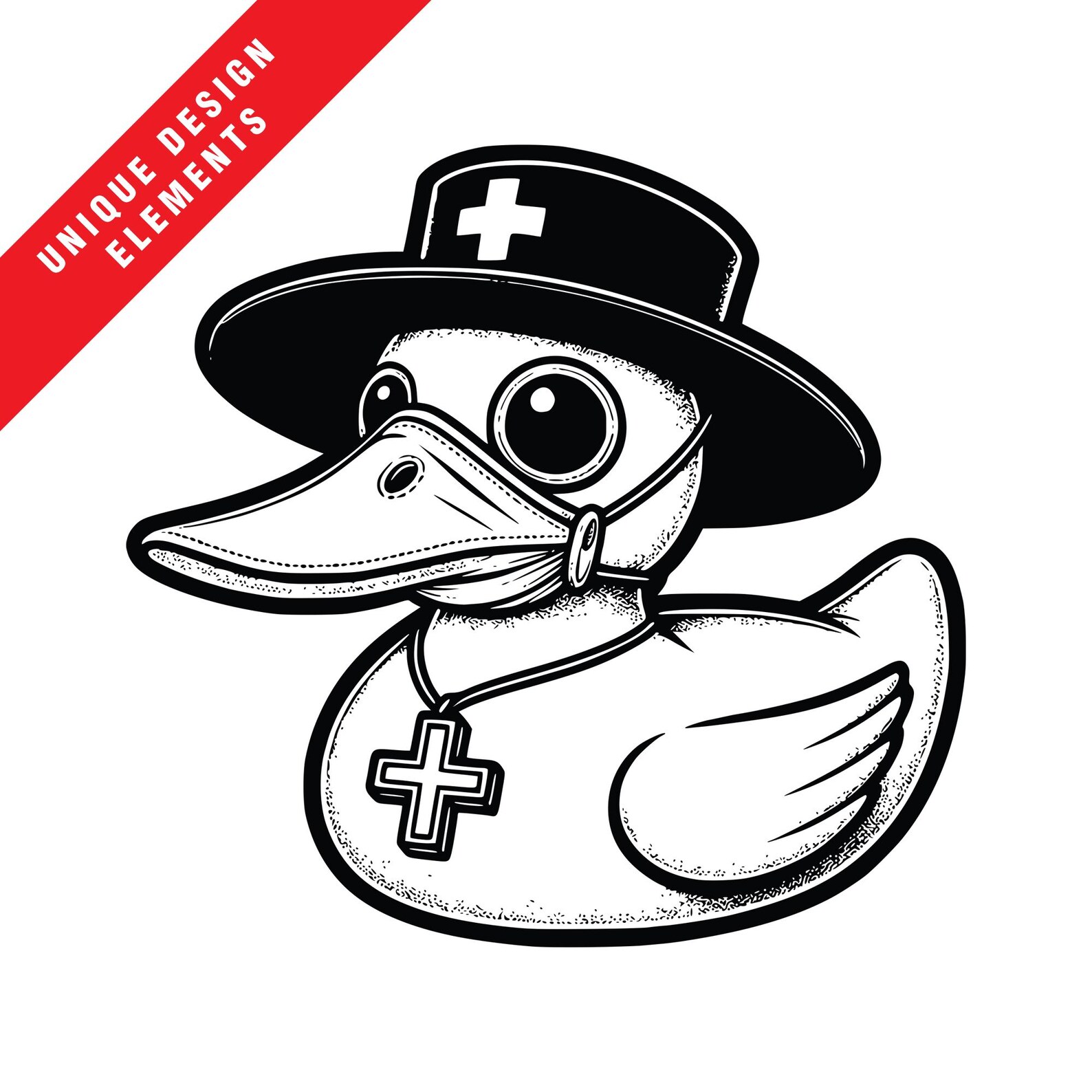 Rubber Ducky Plague Doctor Clipart: EPS, SVG, PNG Bundle (digital ...