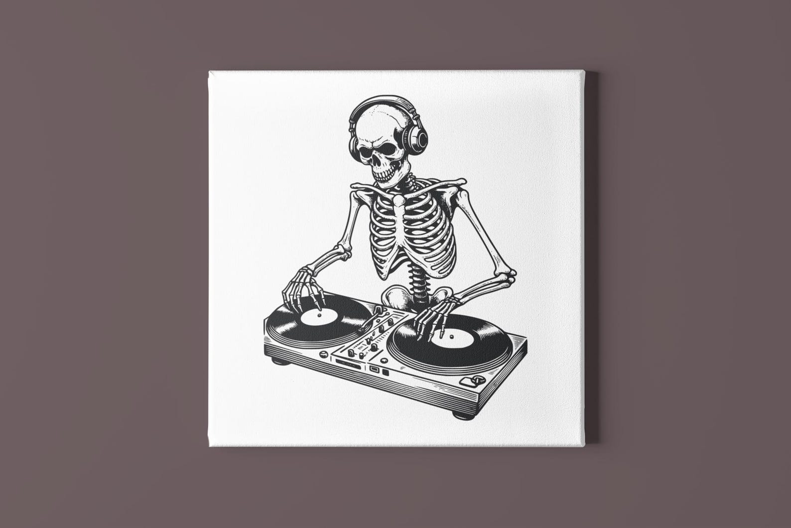 Skeleton DJ Clipart Bundle: Spooky Vector Illustration (digital ...