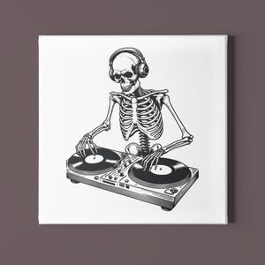 Skeleton DJ Clipart Bundle: Spooky Vector Illustration (digital ...
