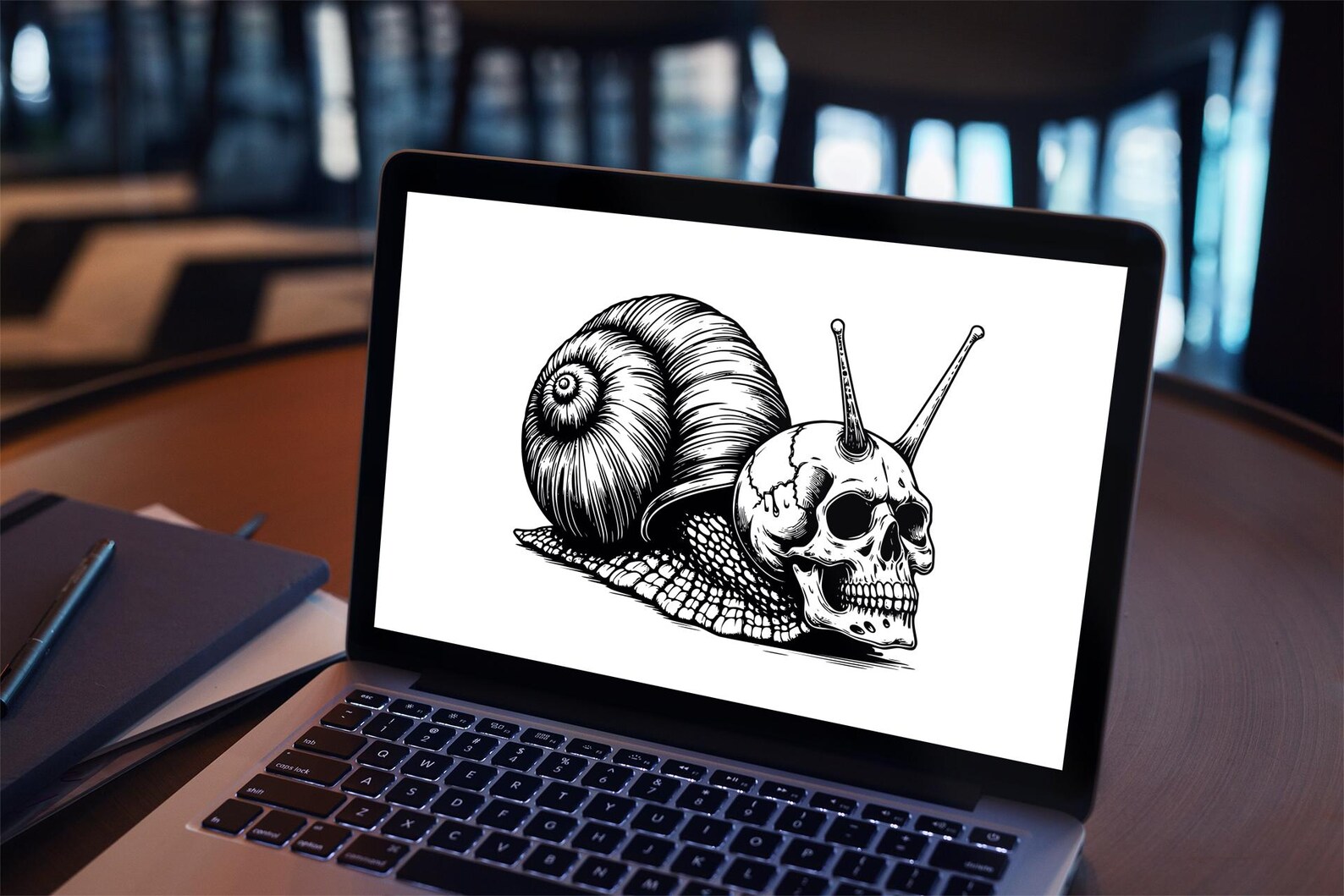 Snail Skull Vector Clipart: Gothic Tattoo Design (AI, PNG, SVG) - Etsy