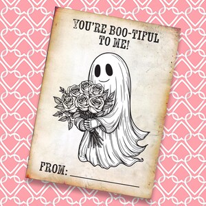 Ghost Valentine Cards: Spooky Love Notes, Classroom Favors (instant ...