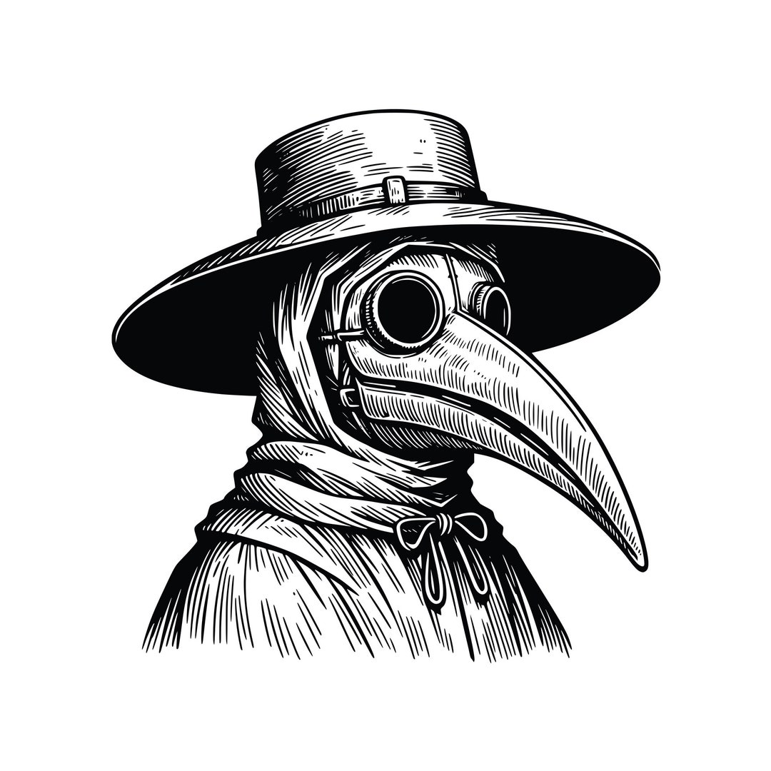 Plague Doctor_001, AI, PNG, SVG Format Clipart Bundle, Original Vector ...