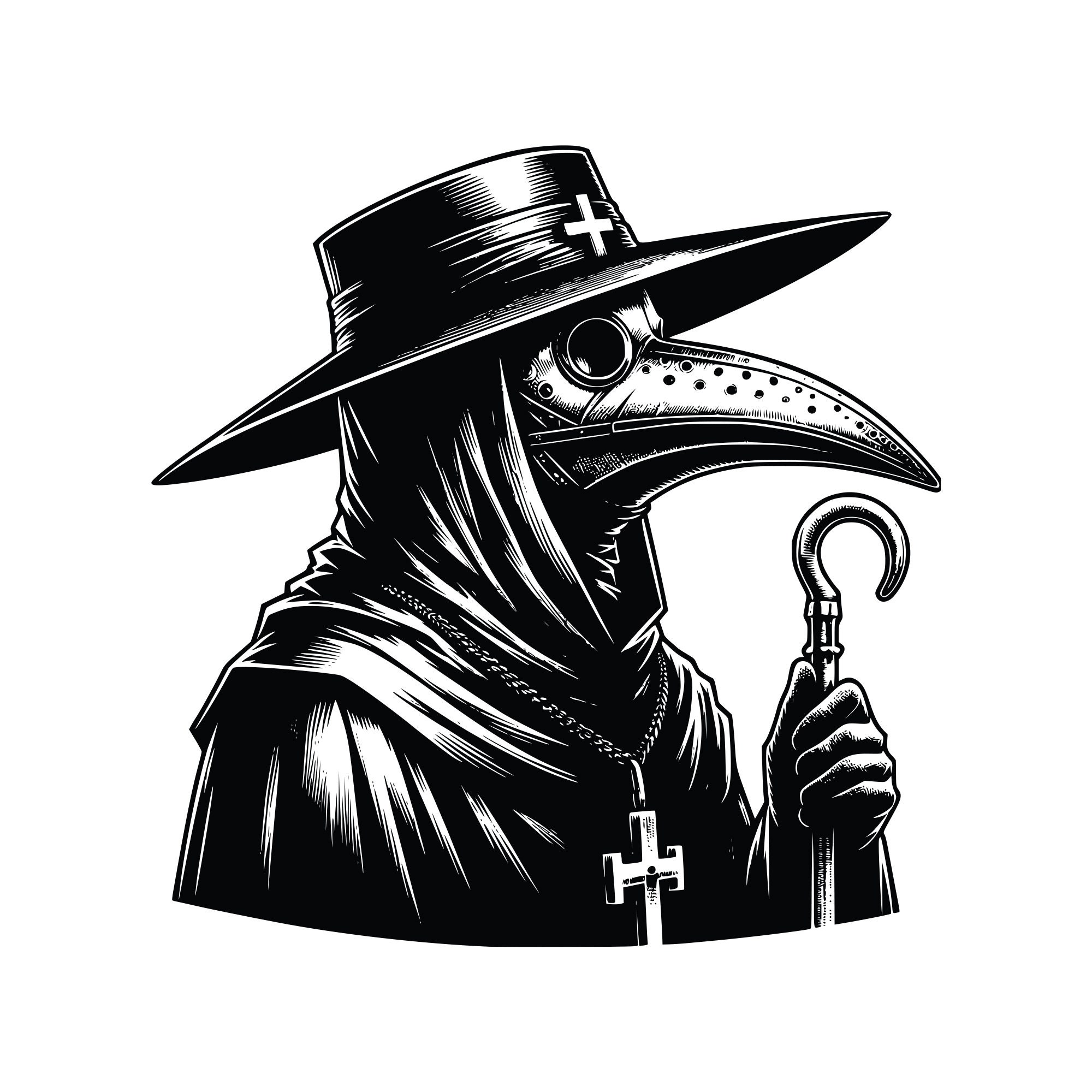 Plague Doctor Clipart, AI, PNG, SVG Format Bundle, Plague Doctor Images ...
