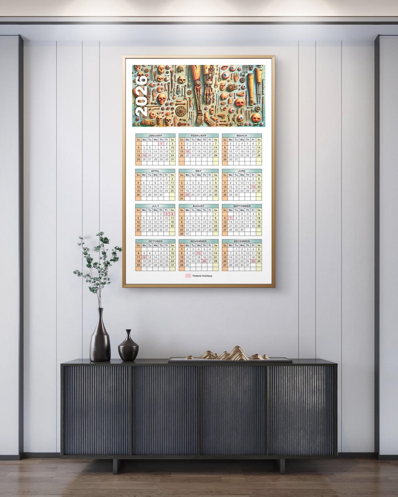 2026 Creepy Vintage Body Parts Calendar | Instant Digital PDF Download ...