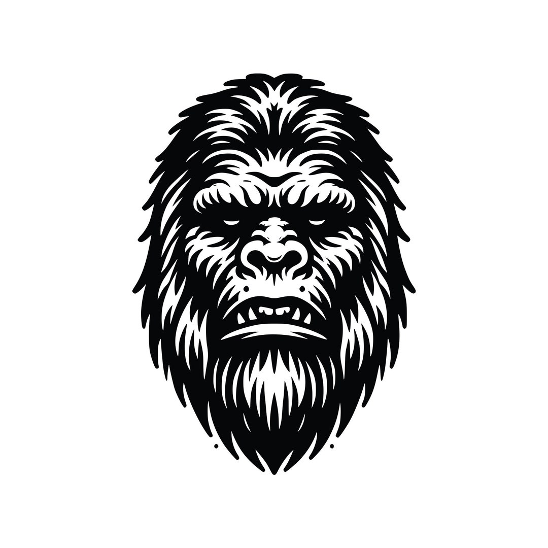 Bigfoot Head Clipart: Vector Graphic Bundle (AI, PNG, SVG) - Etsy