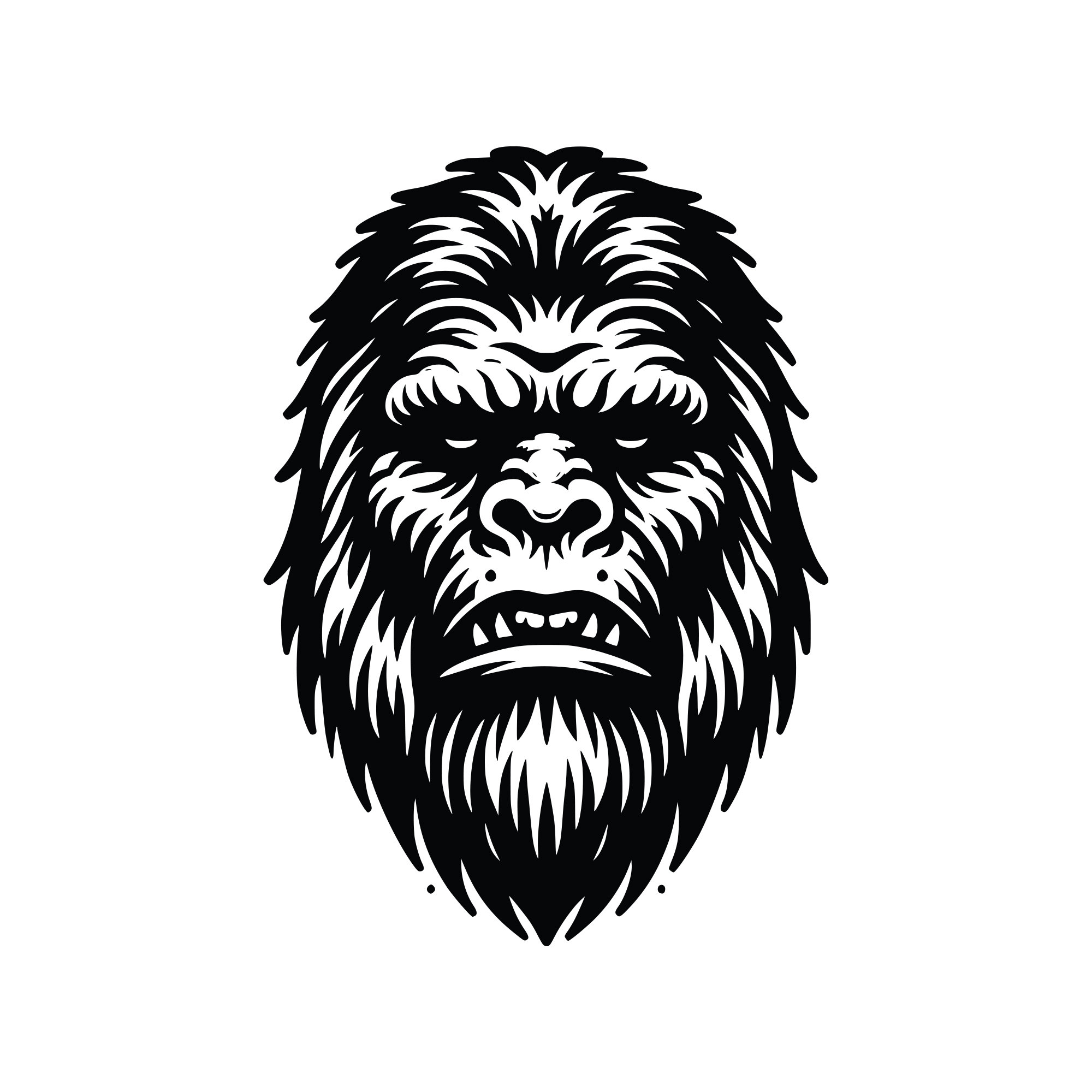 Bigfoot Head Clipart: Vector Graphic Bundle (AI, PNG, SVG) - Etsy