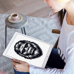 Bigfoot Head Clipart: Vector Graphic Bundle (AI, PNG, SVG) - Etsy