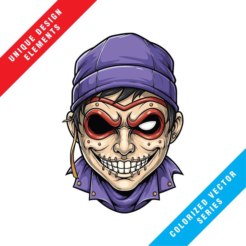 Colorful Chibi Styled Ghoul EPS, SVG, PNG Clipart Bundle - Original ...