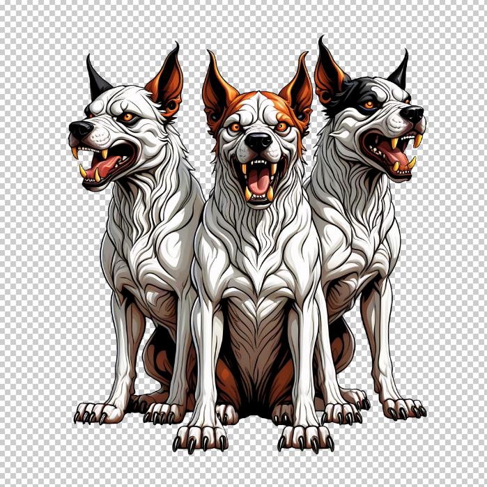 Hellhound Dogs PNG Clipart: Mythical Halloween Illustration (digital ...