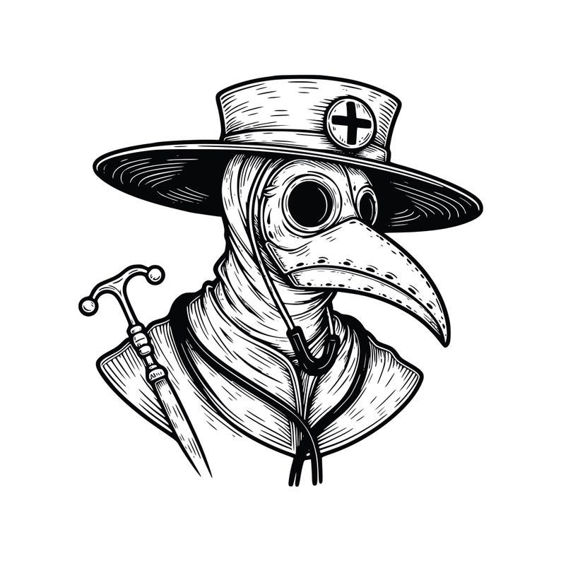 Plague Doctor Clipart 6PK1, AI, PNG, SVG Format Bundle, 6 Pack Money ...