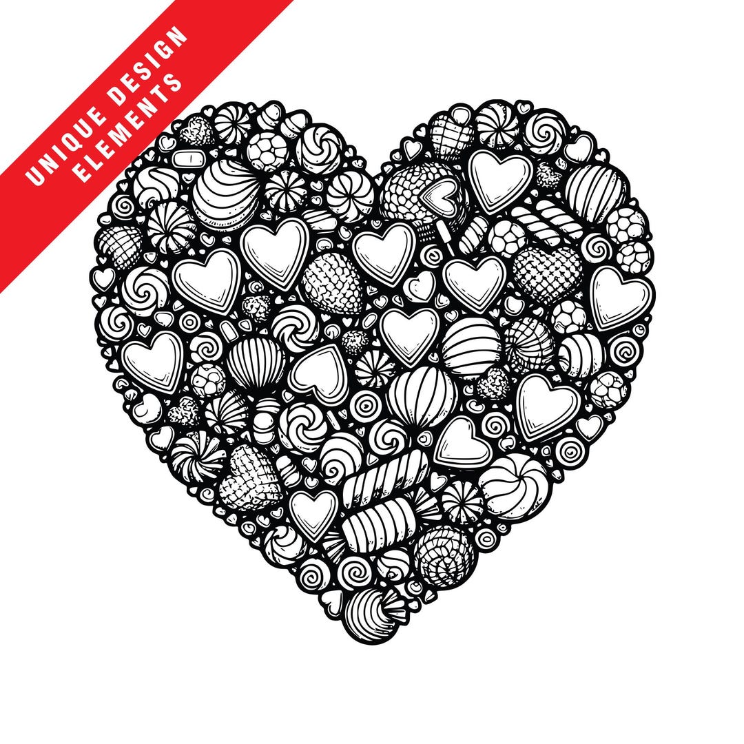 Sweetheart Candy Heart Clipart: Valentine's Vector Illustration ...