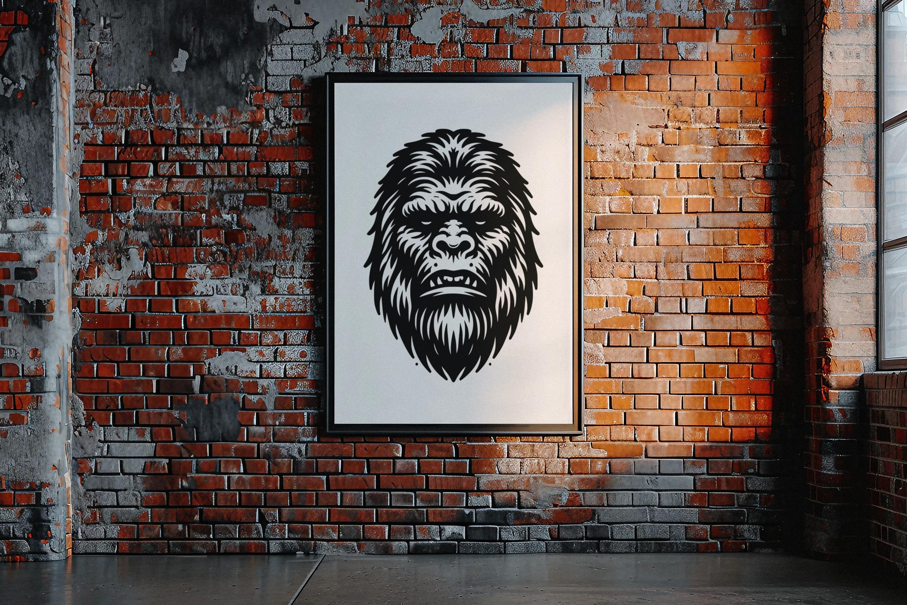 Bigfoot Head Clipart: Vector Graphic Bundle (AI, PNG, SVG) - Etsy
