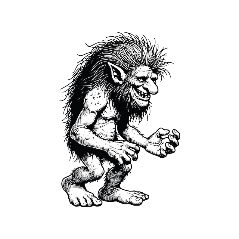Troll_001, AI, PNG, SVG Format Bundle, Troll Clipart, Vector Images for ...