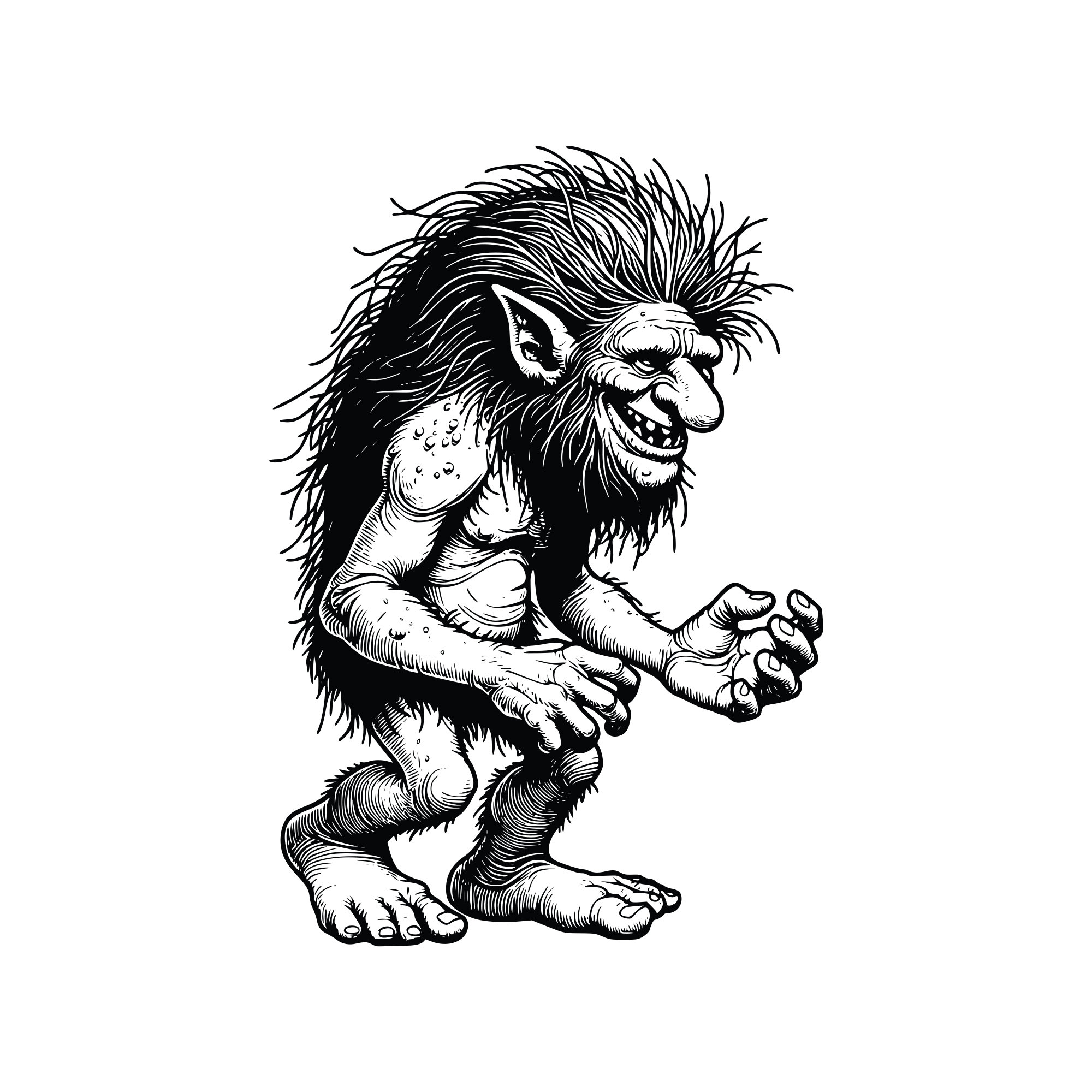 Troll_001, AI, PNG, SVG Format Bundle, Troll Clipart, Vector Images for ...