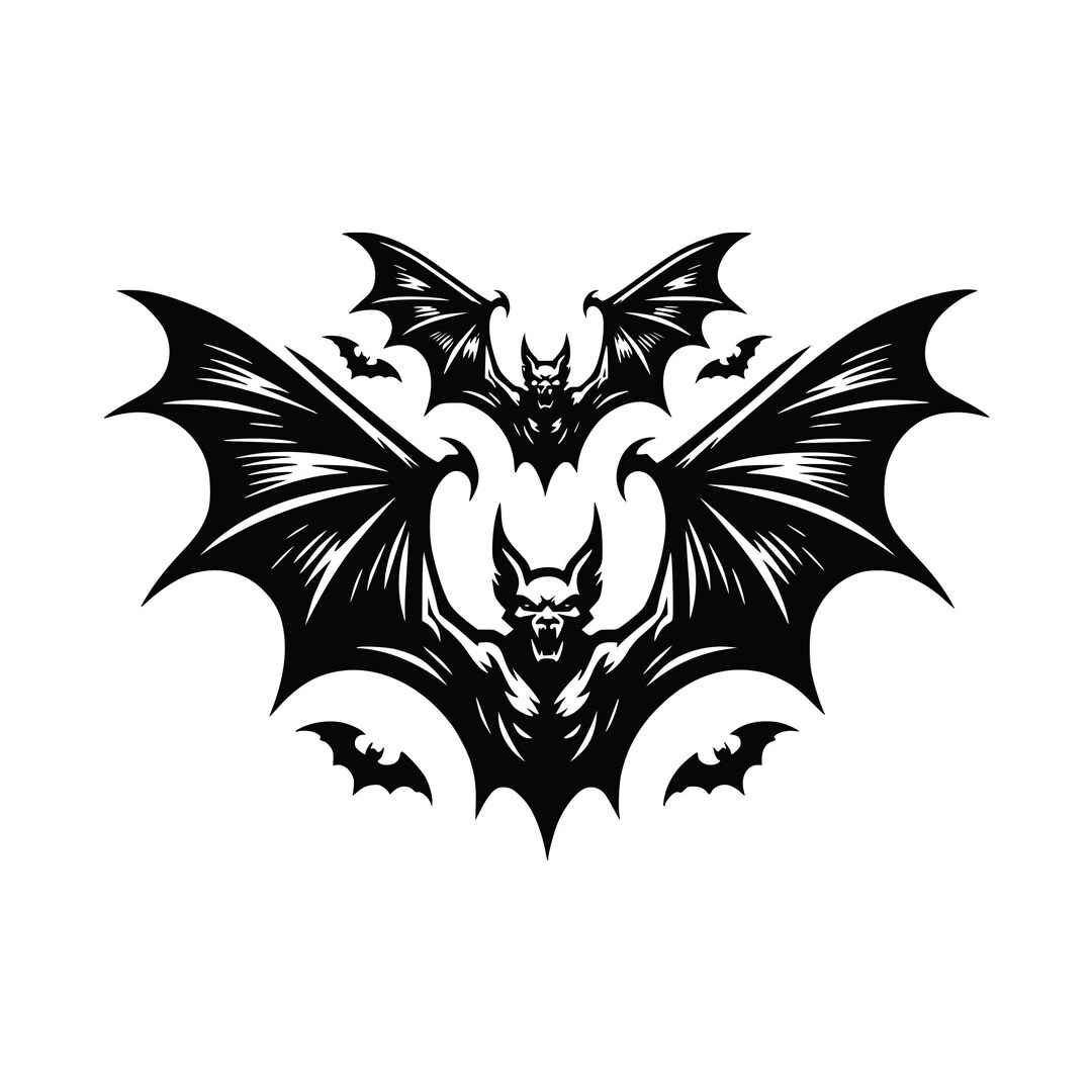 Bat_001, AI, PNG, SVG Format Clipart Bundle, Original Vector ...
