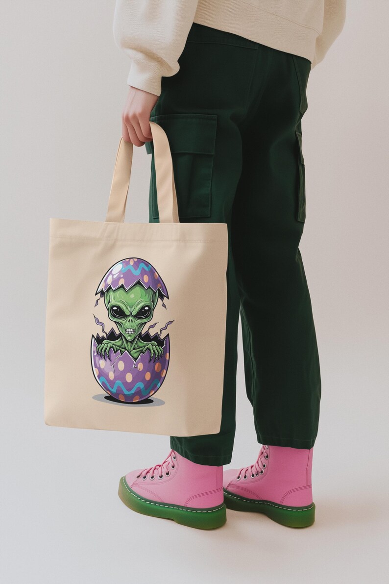 Creepy Alien Hatching From Easter Egg Clipart Bundle - Vector EPS, SVG ...
