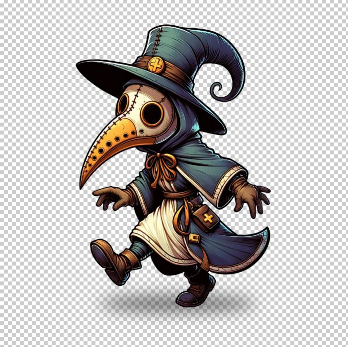 Plague Doctor PNG, Spooky Medical Art, Gothic Design, Creepy Clipart ...