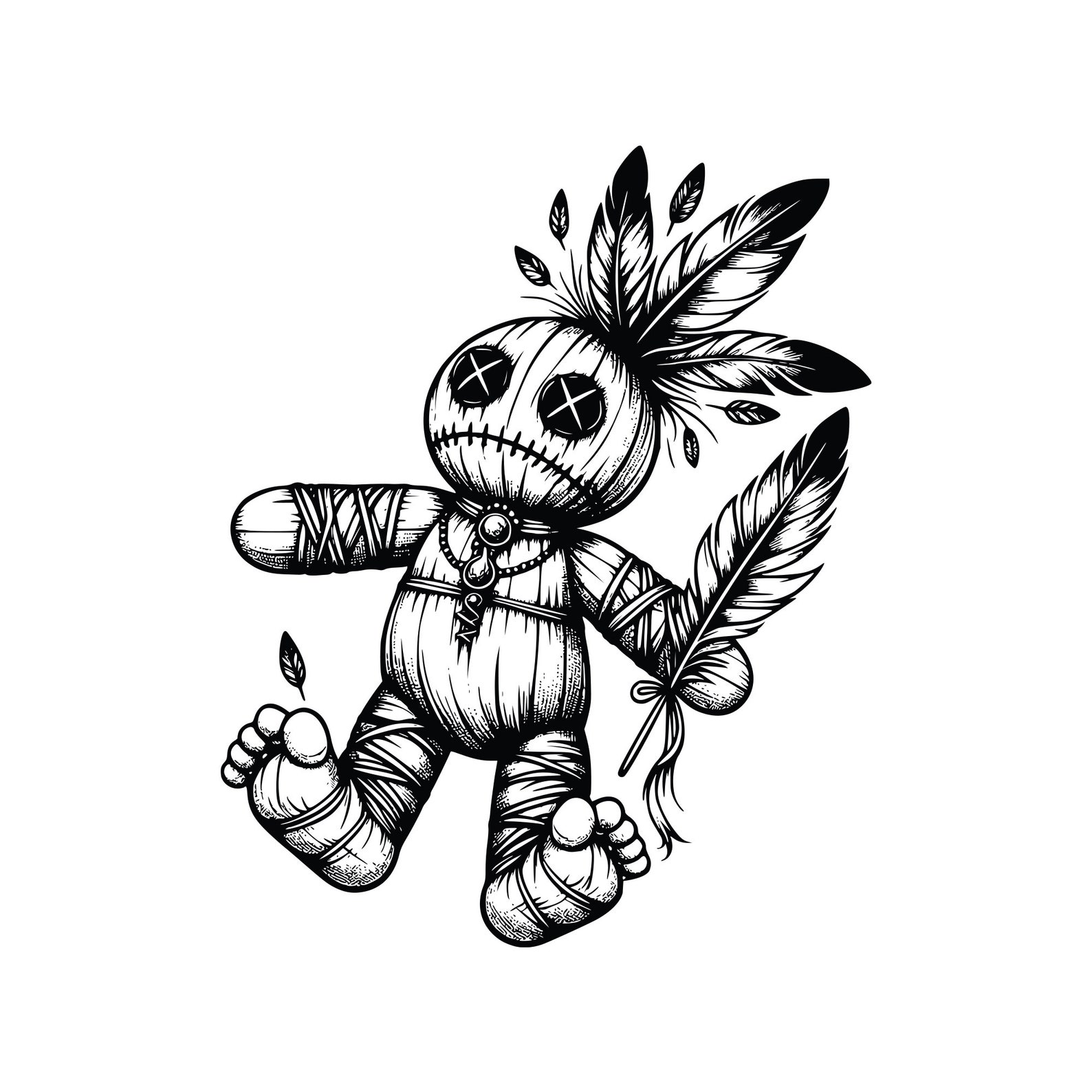 Voodoo Dolls Clipart 6PK1, AI, PNG, SVG Format Bundle, Voodoo Dolls ...