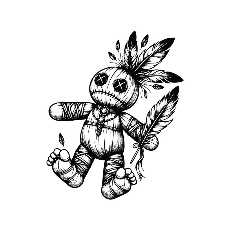 Voodoo Dolls Clipart 6PK1, AI, PNG, SVG Format Bundle, Voodoo Dolls ...