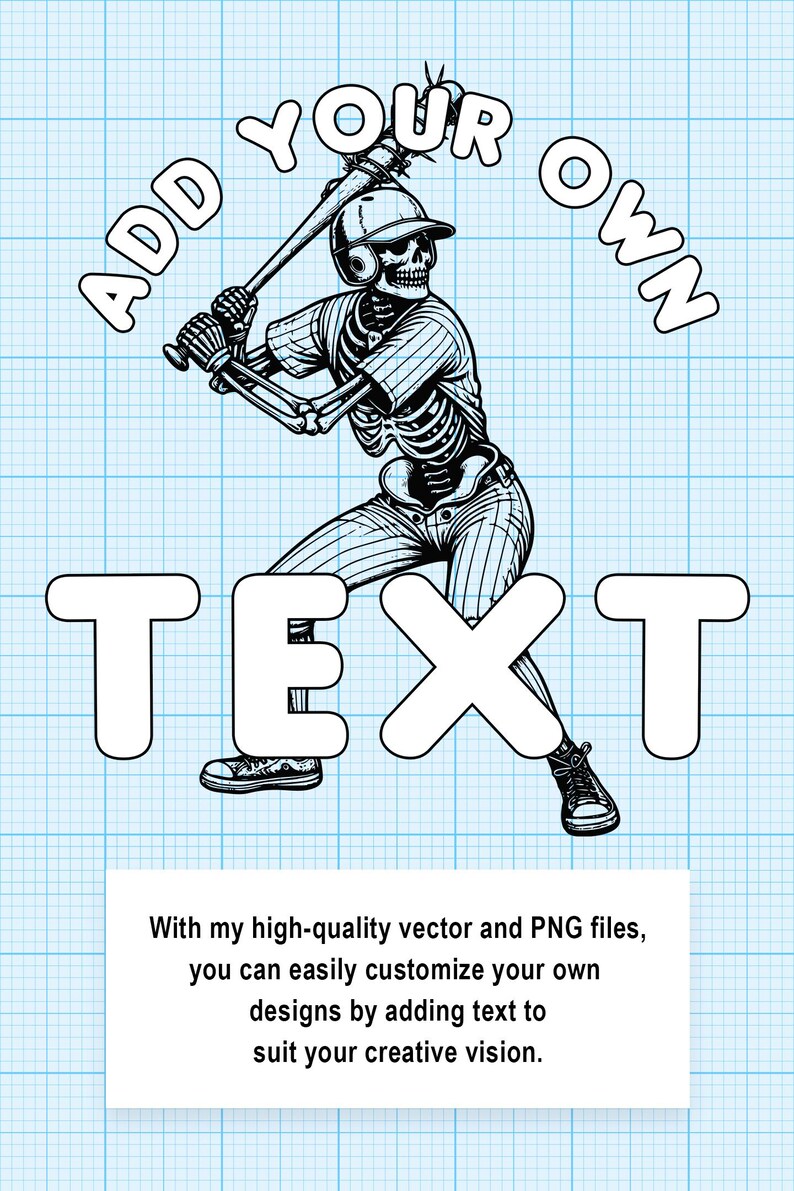 Vintage Baseball Skeleton Clipart: Barb Wire Bat, Gothic Sports Art ...