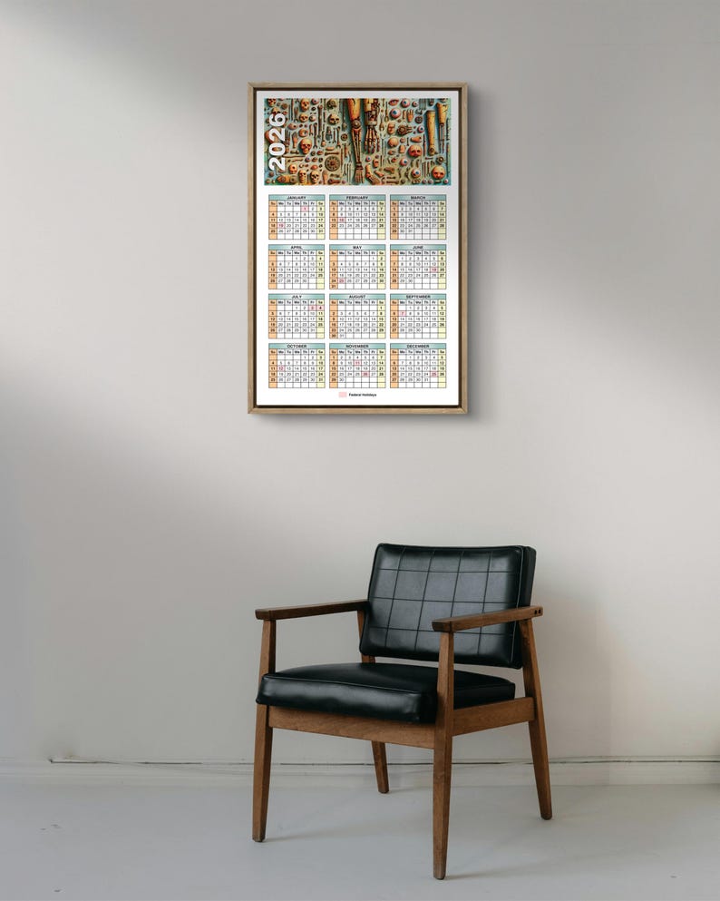 2026 Creepy Vintage Body Parts Calendar | Instant Digital PDF Download ...