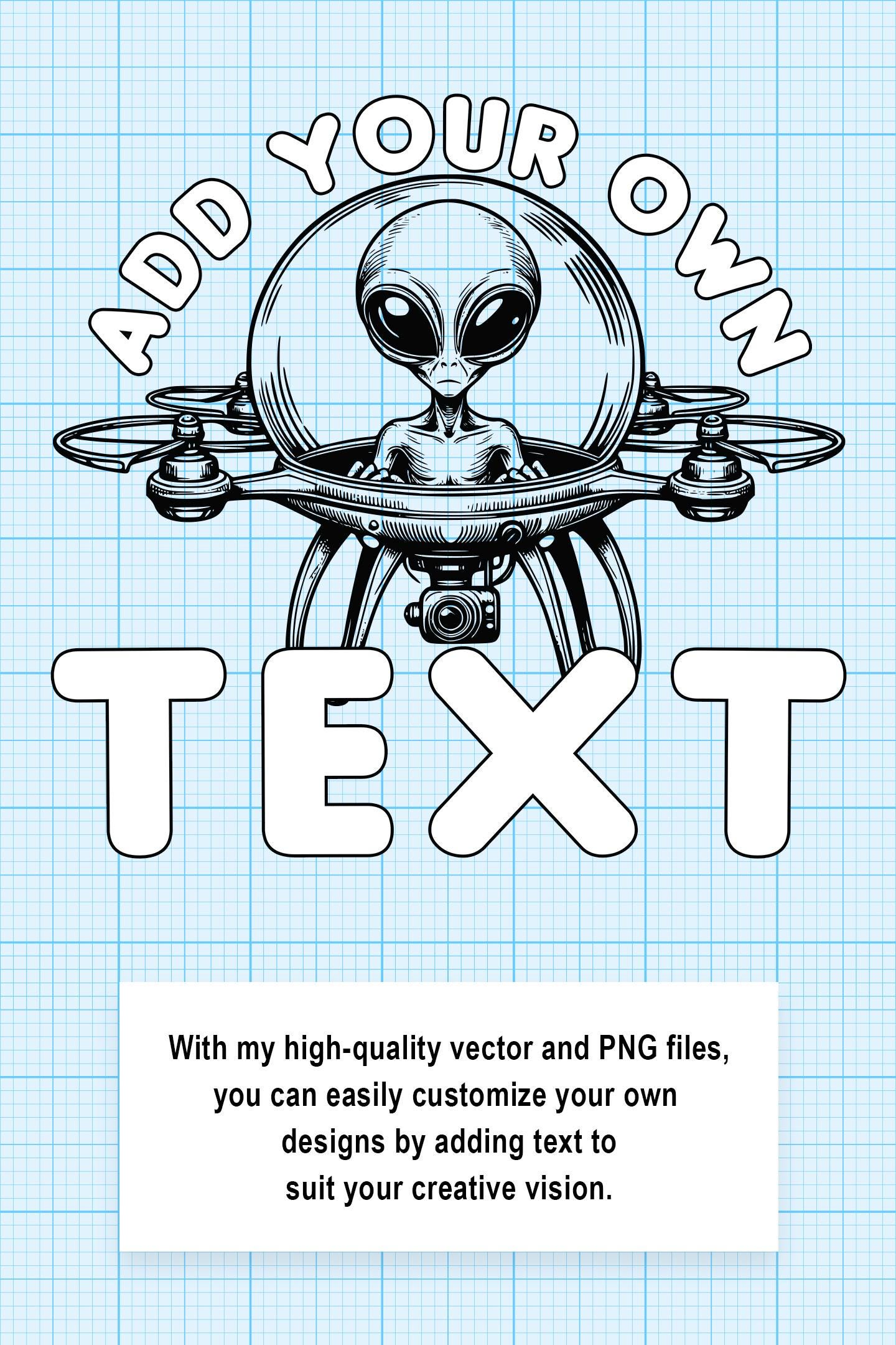 Outer Space Alien in Drone Illustrations - Clipart (EPS, SVG, PNG ...