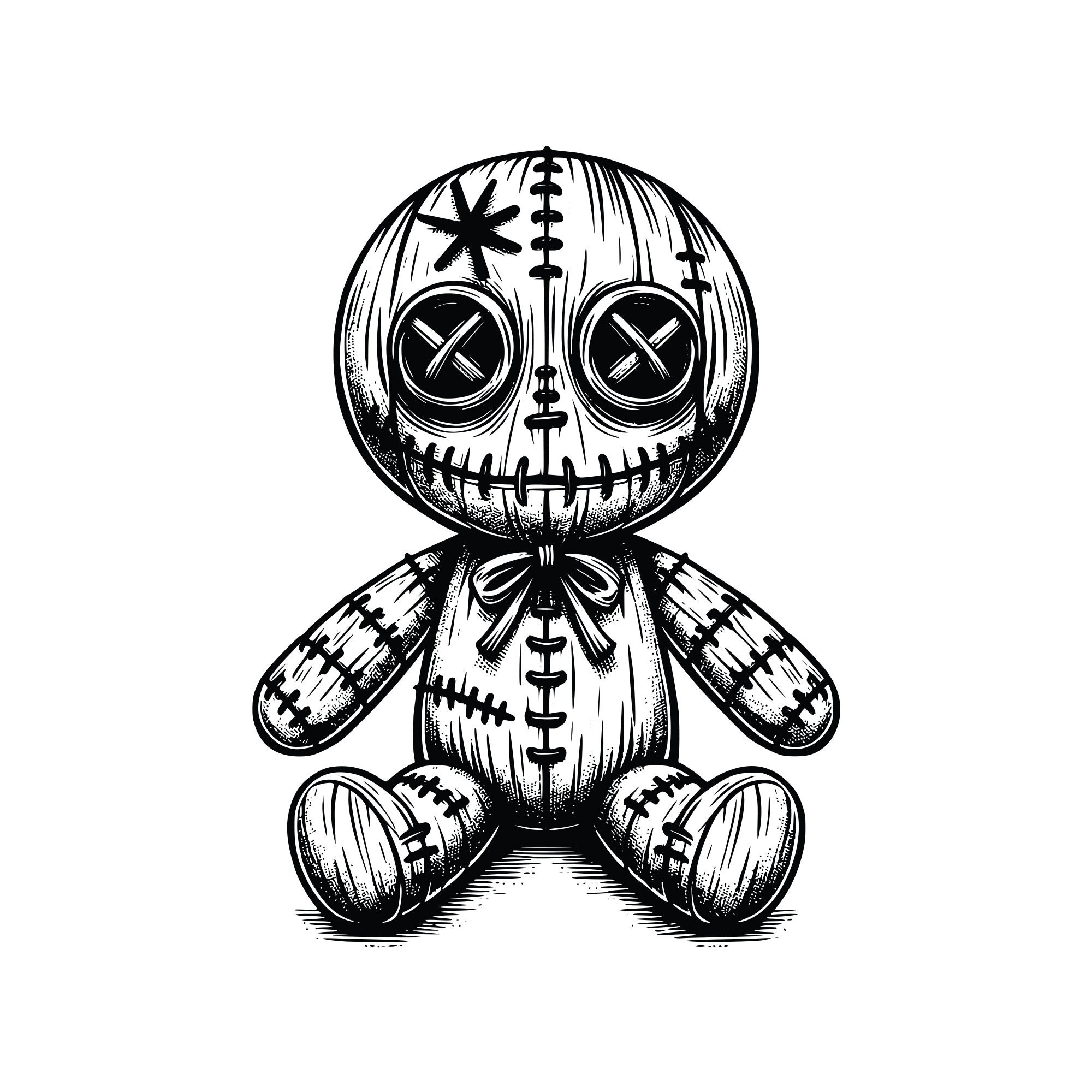 Voodoo Dolls Clipart 6pk1 Ai Png Svg Format Bundle Voodoo Dolls Clipart Voodoo Doll