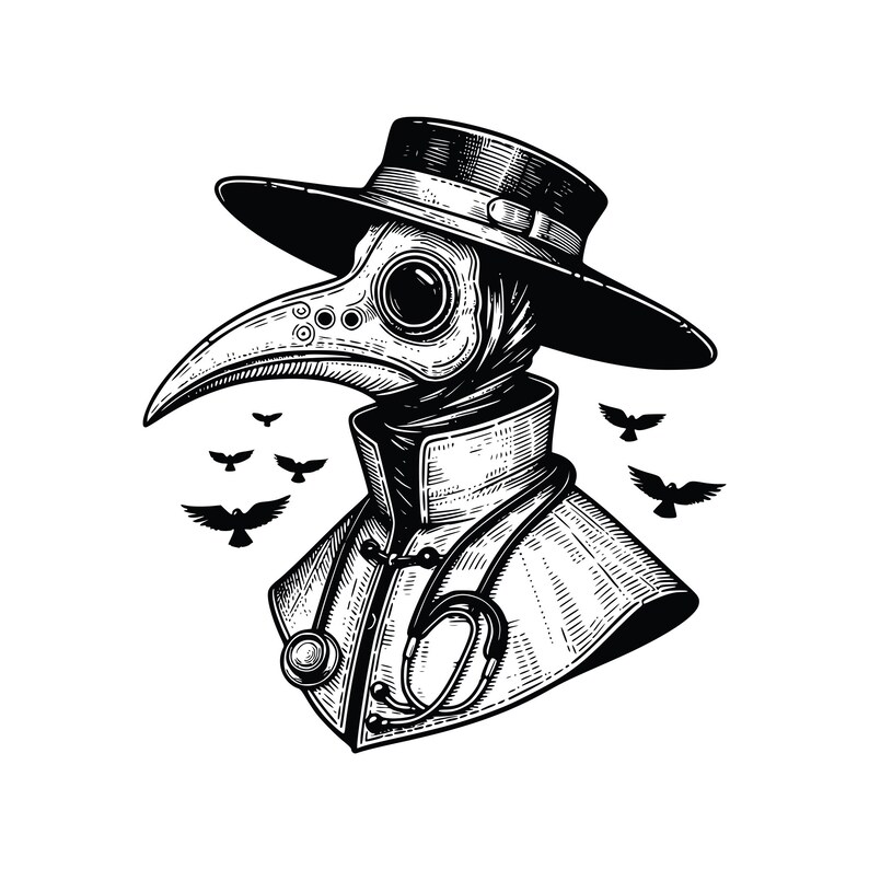 Plague Doctor Clipart 6PK1, AI, PNG, SVG Format Bundle, 6 Pack Money ...