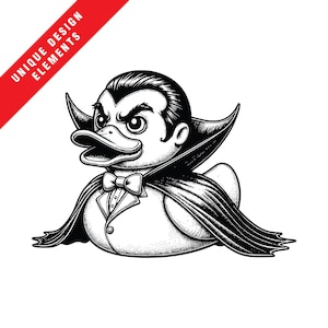 Vampire Rubber Ducky Clipart: Original Vector Illustration (digital ...