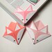 Pink Ombré Origami Fox Corner Bookmarks Stationery Handmade Forest ...