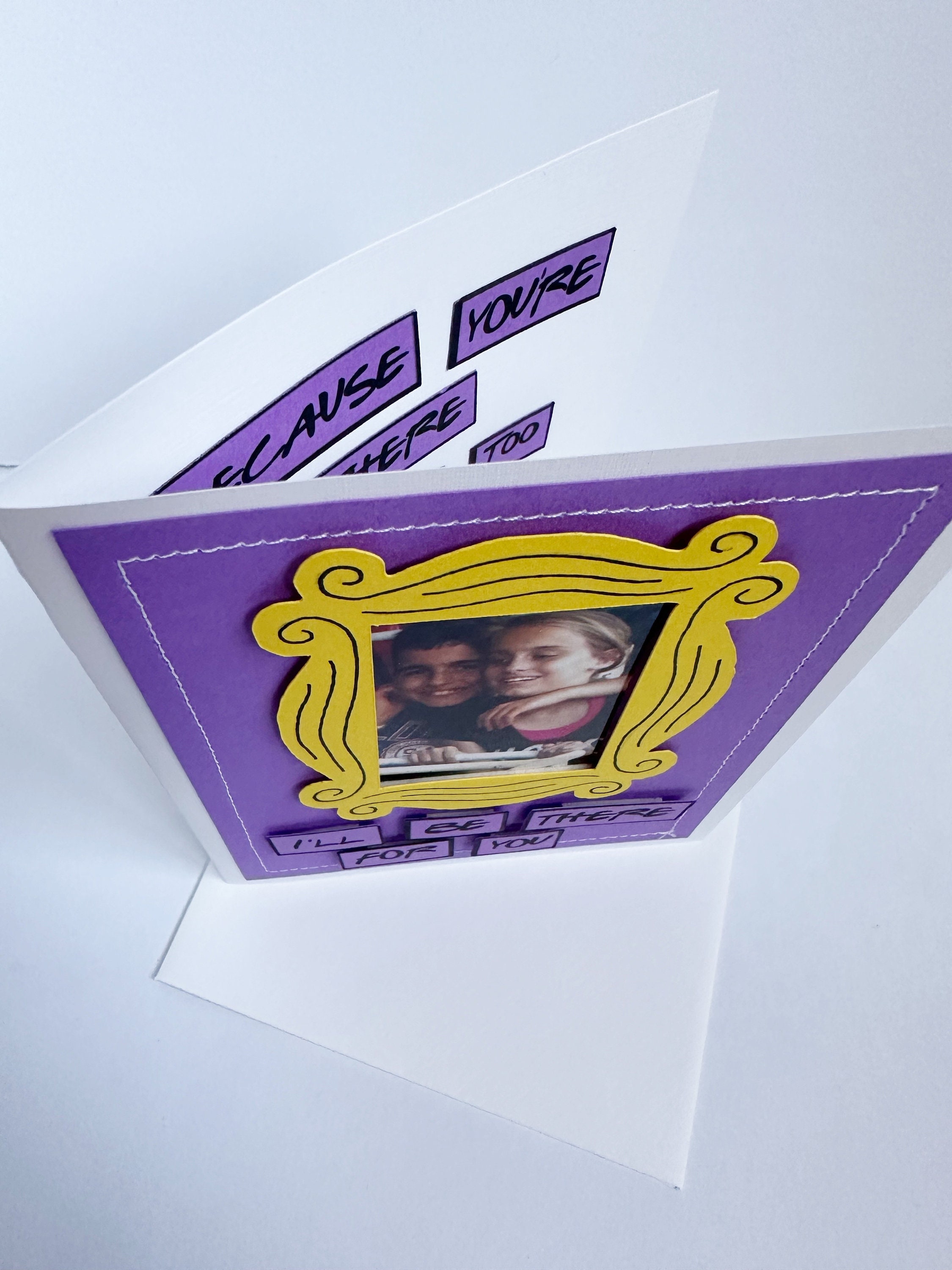 Friends TV Show Inspired Personalized Card, Purple Door With Yellow ...
