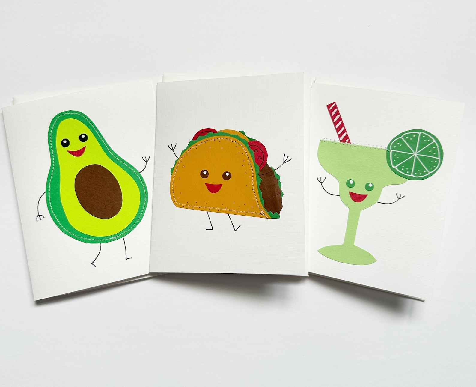 Handmade Taco Tuesday Card Set: Kawaii Fiesta Cards - Etsy
