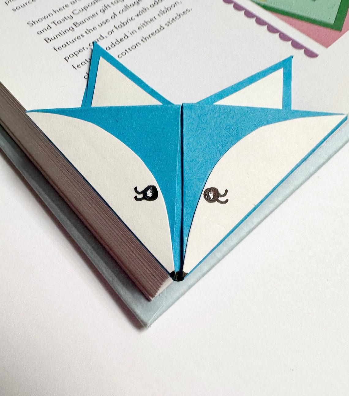Origami Fox Corner Bookmark, Stationery, Handmade Forest Creature Foxy ...