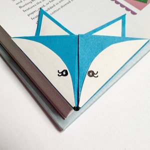 Origami Fox Corner Bookmark, Stationery, Handmade Forest Creature Foxy ...